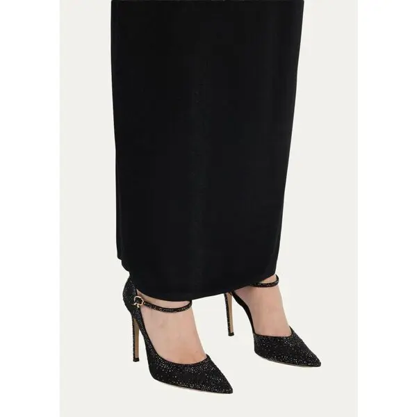 GIANVITO ROSSI 95mm Embellished Organza D'orsay Pumps
