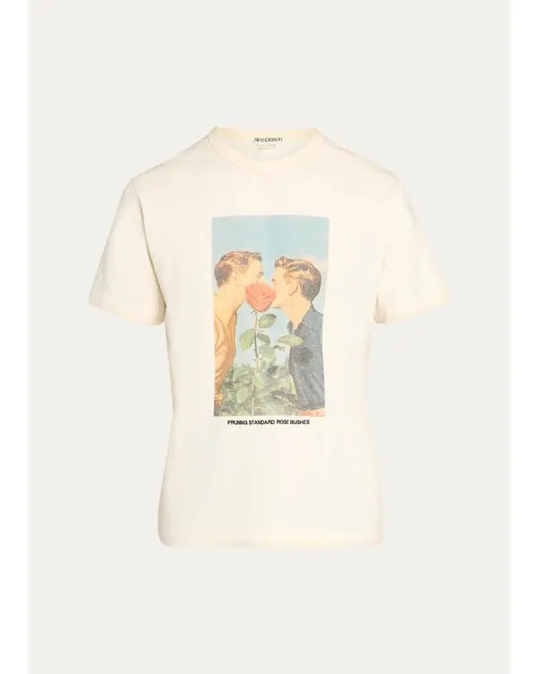 JW Anderson Kissing Graphic Cotton T-shirt
