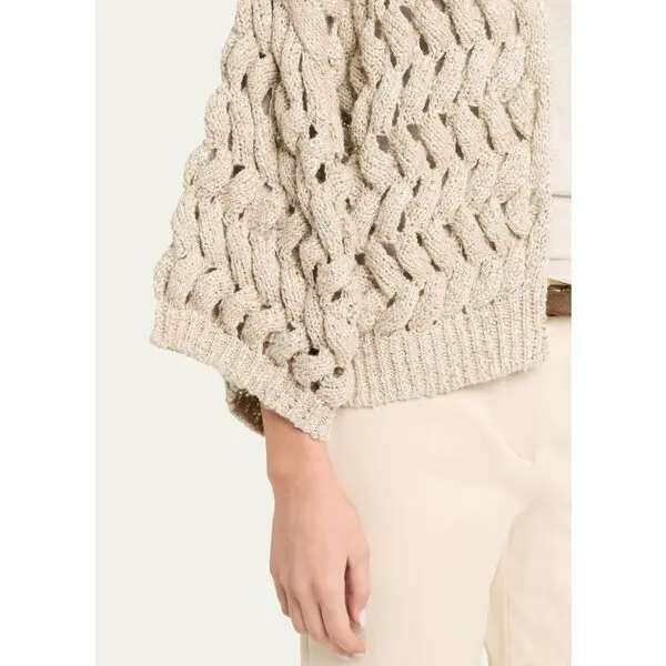 Brunello Cucinelli Paillette Open-knit Cardigan