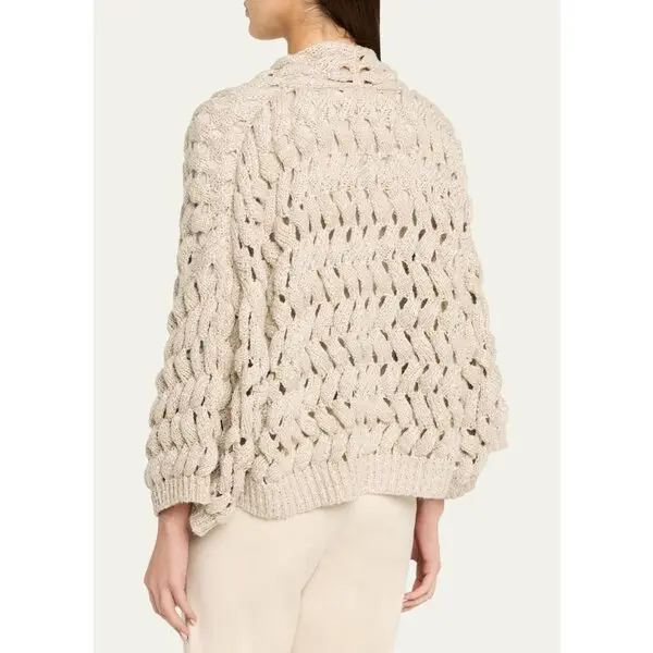 Brunello Cucinelli Paillette Open-knit Cardigan