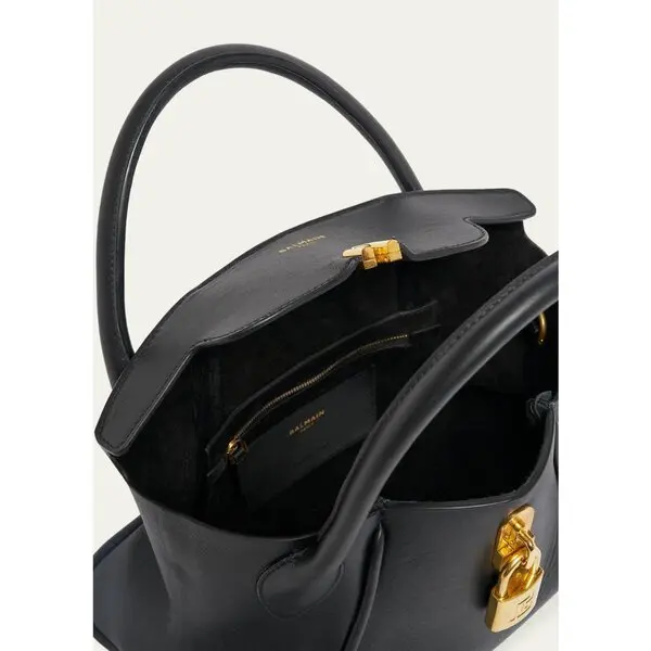 Balmain Pulse Leather Top-handle Bag