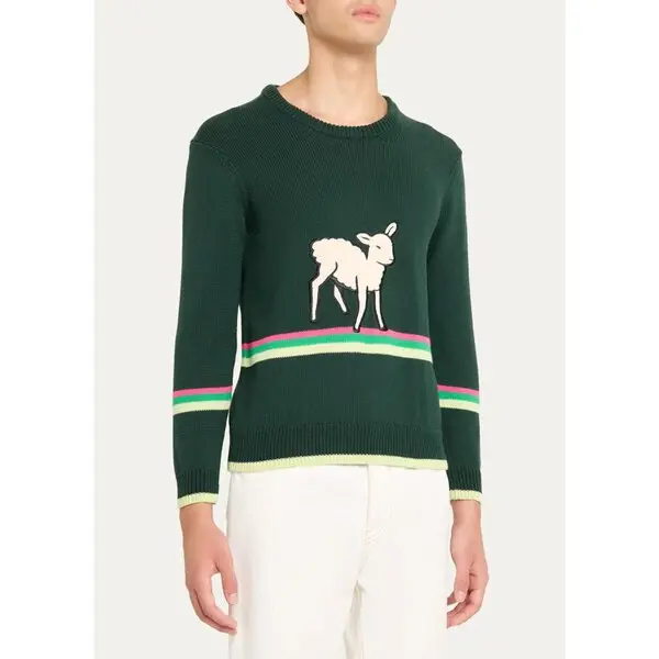 JW Anderson Sheep Graphic Cotton Sweater