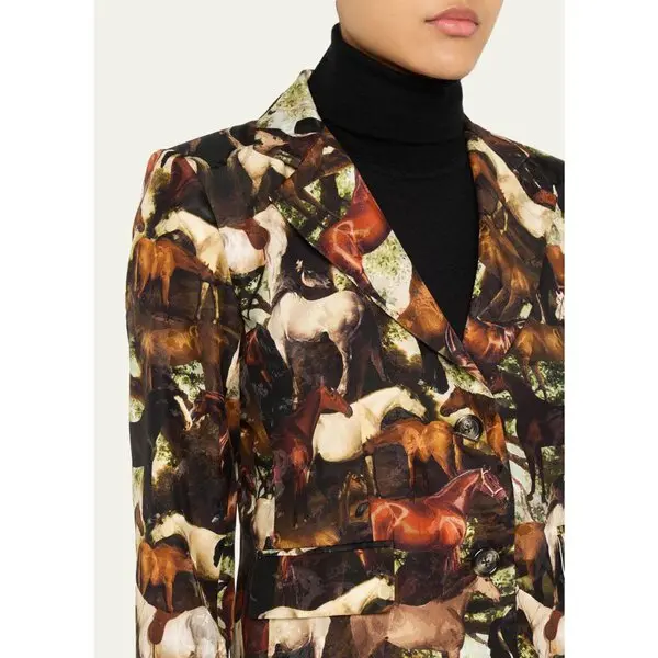 Libertine Take The Reins Silk Single-breasted Jacket