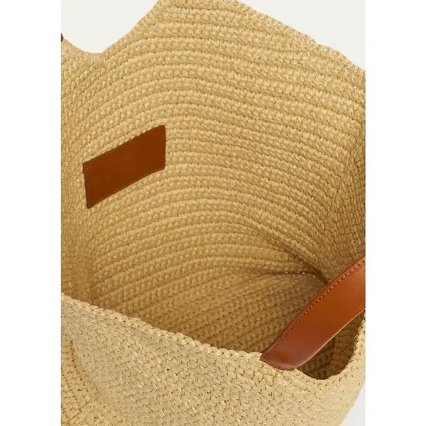 Balmain Cabas Large Faux Raffia Tote Bag