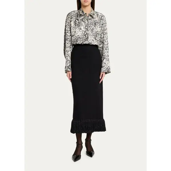 HEIRLOME X Angelica Morales Gomez Printed Silk Twill Oversized Button-down Shirt