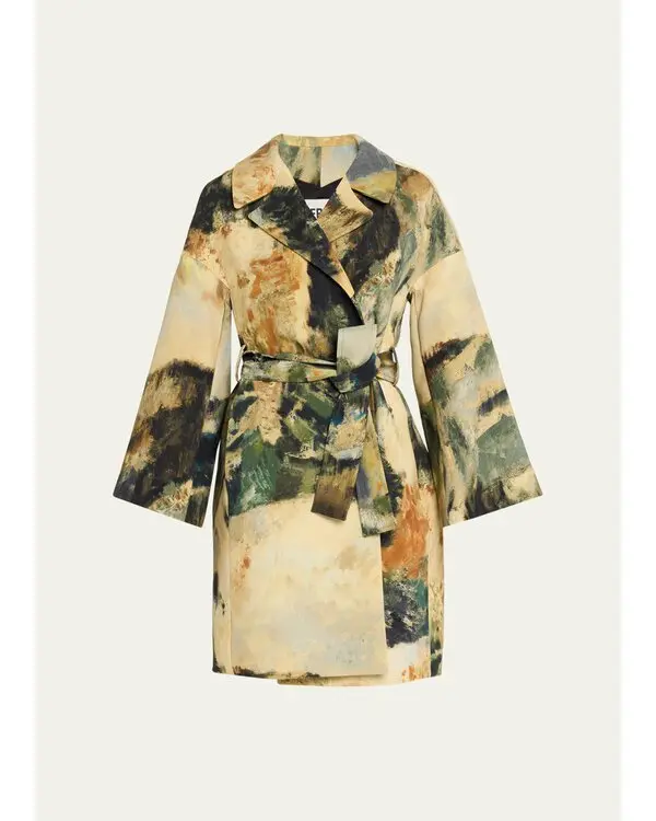 Libertine Modernist Lands Silk Vienna Wrap Coat