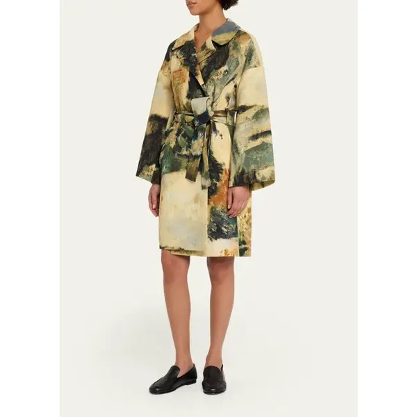 Libertine Modernist Lands Silk Vienna Wrap Coat
