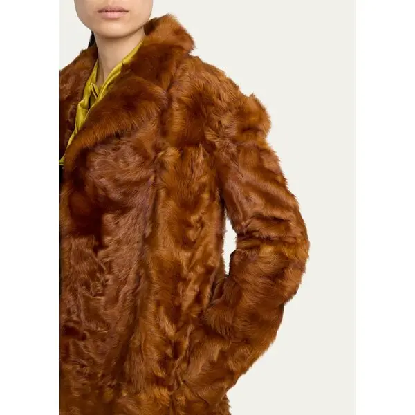 Valentino Garavani Lamb Shearling Open Coat