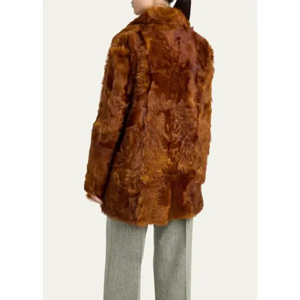 Valentino Garavani Lamb Shearling Open Coat