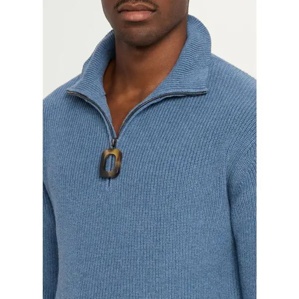 JW Anderson Wool And Cotton Rib Half-zip Sweater