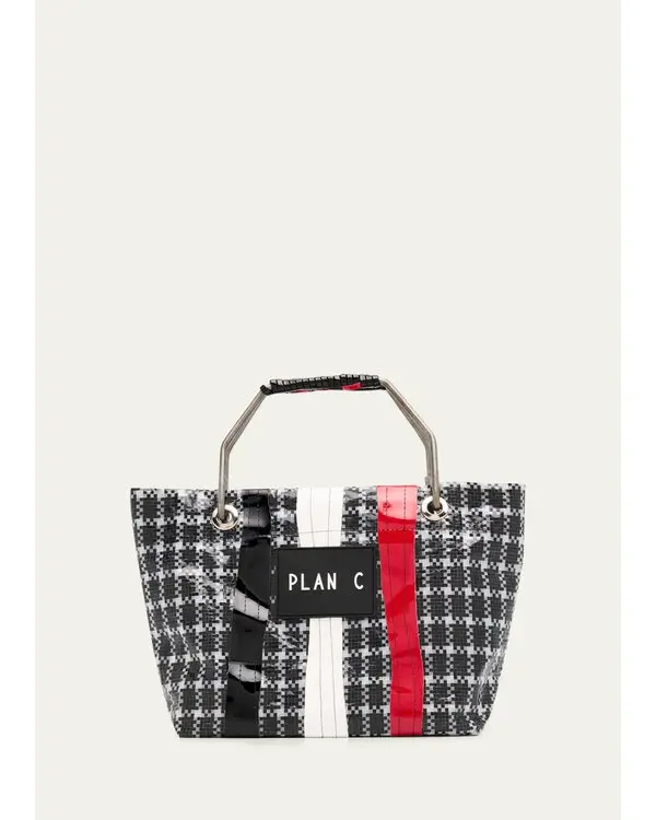 Plan C Small Woven Shopping Tote Bag