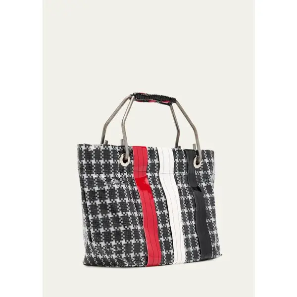 Plan C Small Woven Shopping Tote Bag