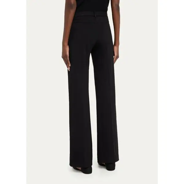Kobi Halperin Reese Straight Double-knit Ponte Pants - Black