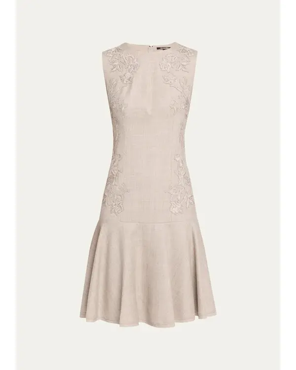 Kobi Halperin Tate Wool Drop-waist Knee-length Dress