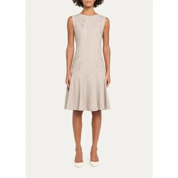 Kobi Halperin Tate Wool Drop-waist Knee-length Dress