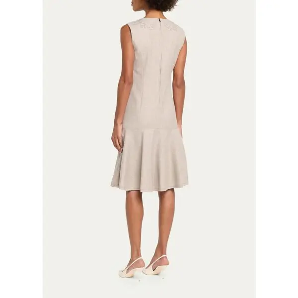 Kobi Halperin Tate Wool Drop-waist Knee-length Dress