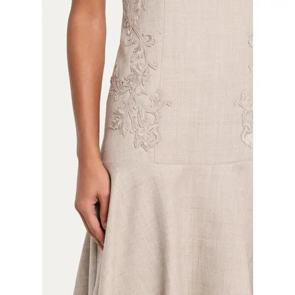 Kobi Halperin Tate Wool Drop-waist Knee-length Dress