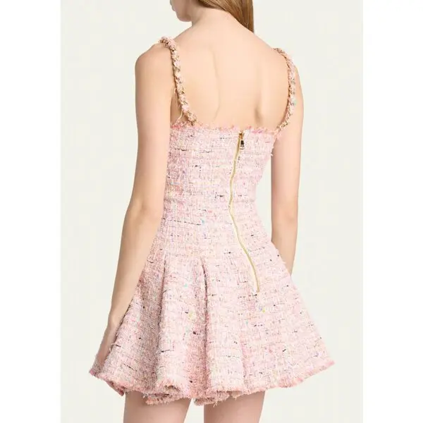 Balmain Tweed Sleeveless Flared Mini Dress