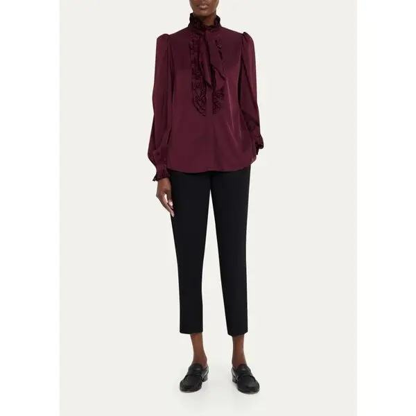 Kobi Halperin Aubree Tapered Crepe Ankle Pants