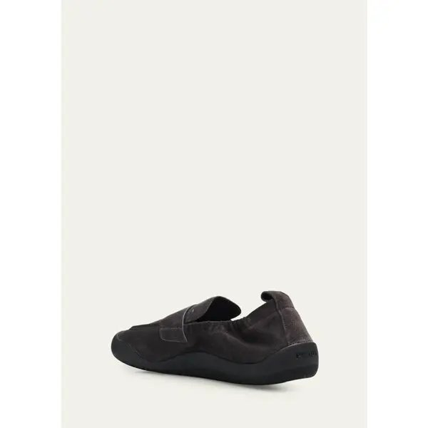 Prada Speedrock Suede Penny Loafers