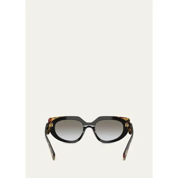 Prada Pr D02sf 54mm Oval Sunglasses - Grey Gradient
