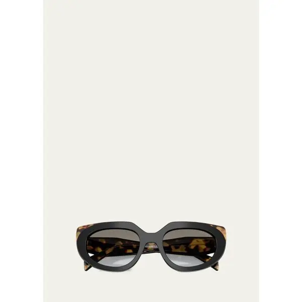 Prada Pr D02sf 54mm Oval Sunglasses - Grey Gradient