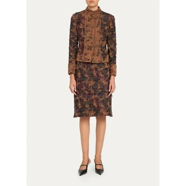 Kobi Halperin Olsen Tweed Knee-length Skirt