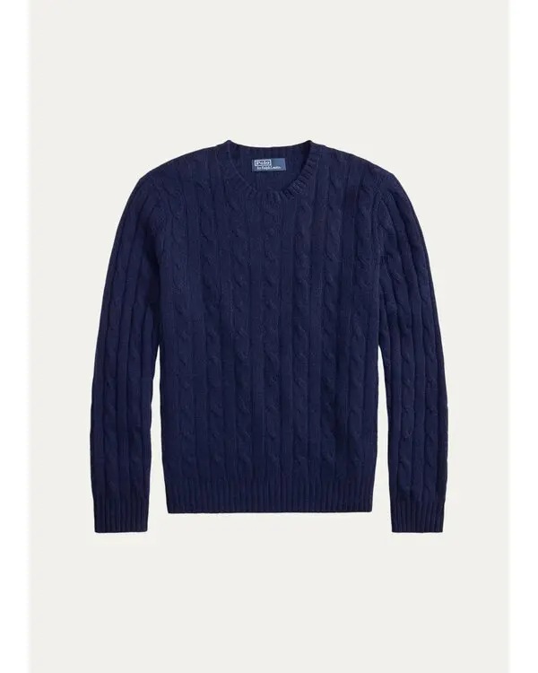 Polo Ralph Lauren The Iconic Cable-knit Cashmere Sweater - Blue