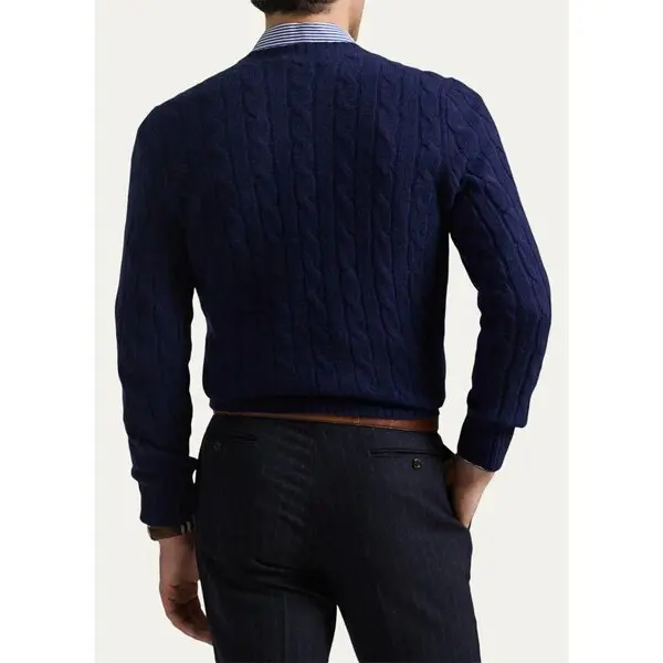 Polo Ralph Lauren The Iconic Cable-knit Cashmere Sweater - Blue
