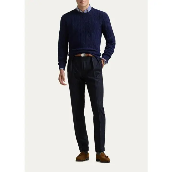 Polo Ralph Lauren The Iconic Cable-knit Cashmere Sweater - Blue