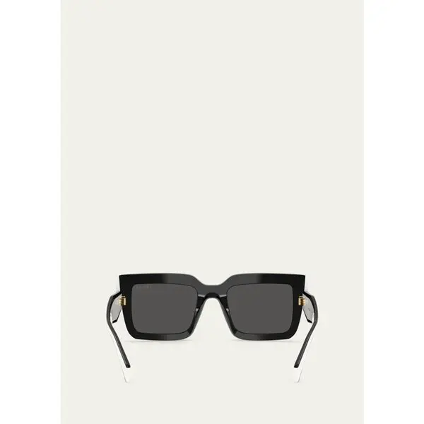 Prada Pr D01sf 53mm Rectangular Sunglasses - Black