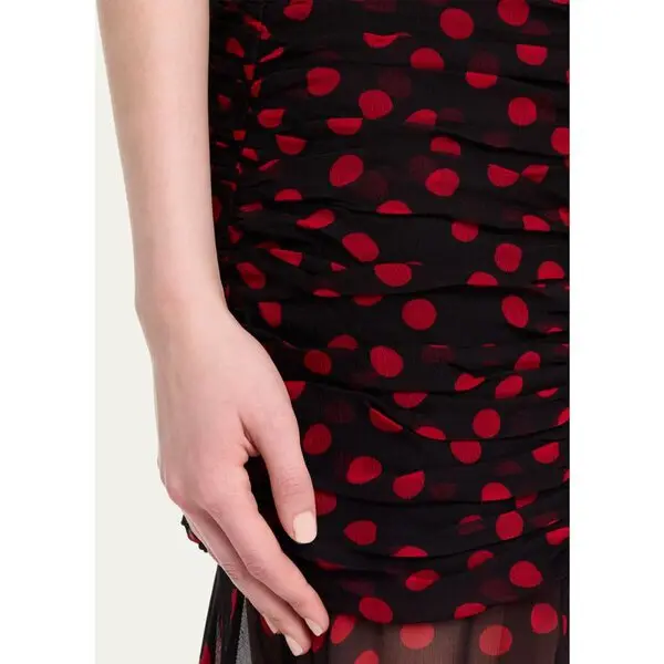 Ronny Kobo Lovisa Polka Dot Halter Dress