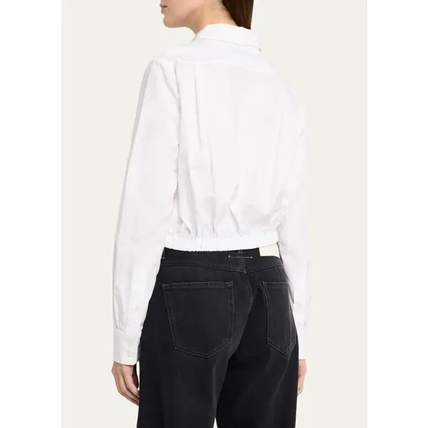 R13 Cropped Long-sleeve Boxy Shirt