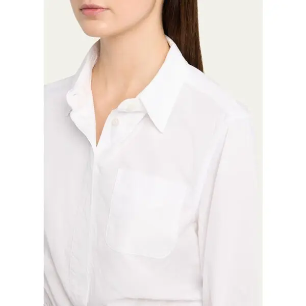 R13 Cropped Long-sleeve Boxy Shirt
