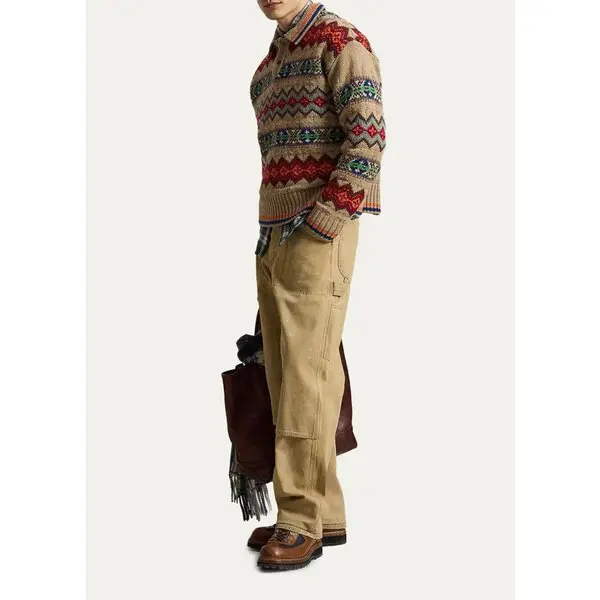 Polo Ralph Lauren Fair Isle Wool-blend Polo-collar Sweater