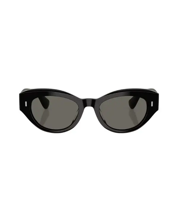 Oliver Spencer Lerrue Oval Sunglasses - Black