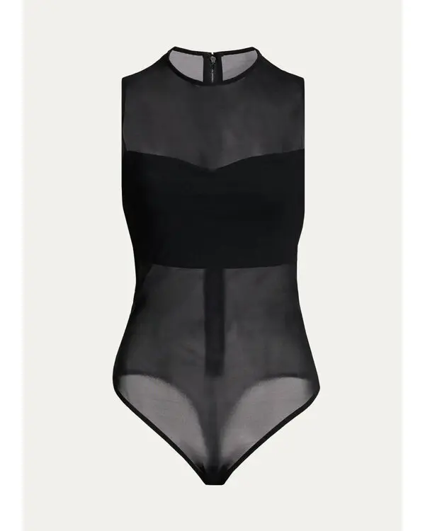 Alice + Olivia Mesh Bandeau Bodysuit