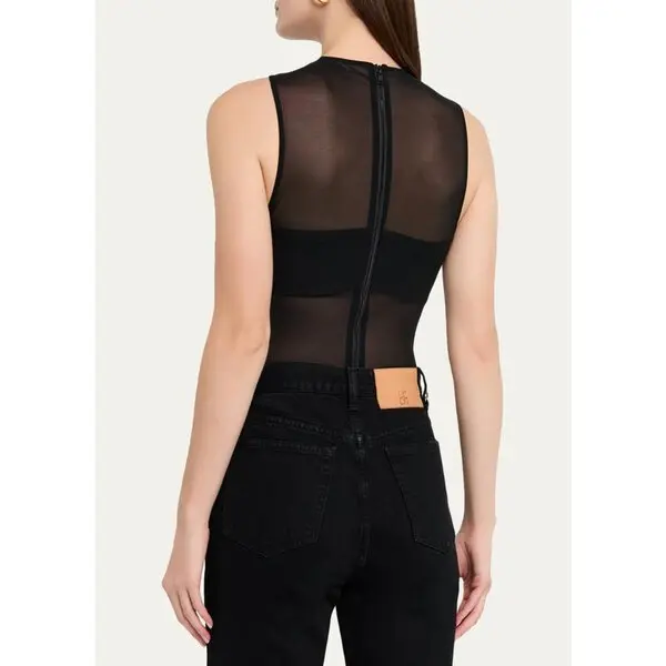 Alice + Olivia Mesh Bandeau Bodysuit