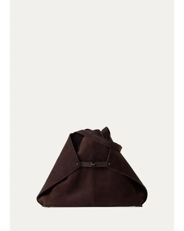 Akris Ai Large Slouchy Suede Tote Bag