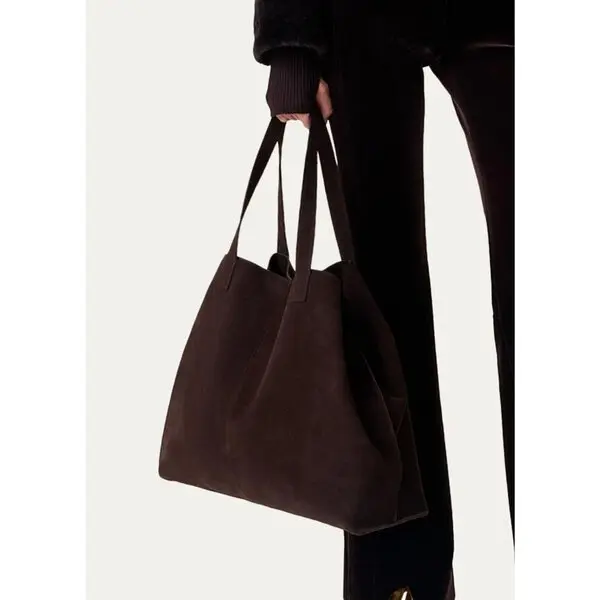 Akris Ai Large Slouchy Suede Tote Bag