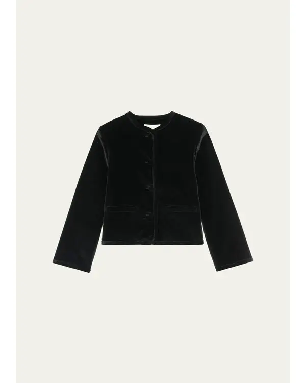 LIBEROWE Cora Velvet Single-breasted Jacket - Black