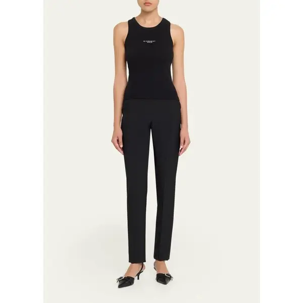 Givenchy Logo Ribbed Tank Top - Black