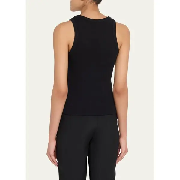 Givenchy Logo Ribbed Tank Top - Black