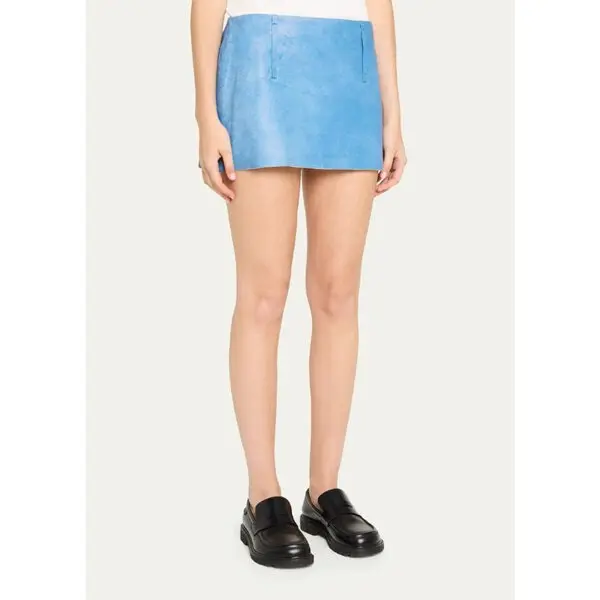 All Three Tirza Leather Mini Skirt