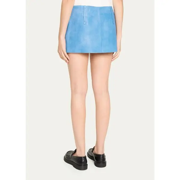 All Three Tirza Leather Mini Skirt