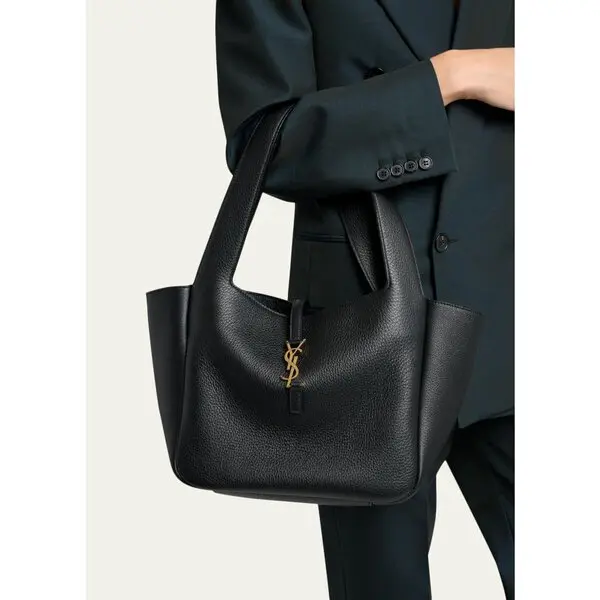 Saint Laurent Le 5 À 7 Bea Tote Bag In Leather - Black