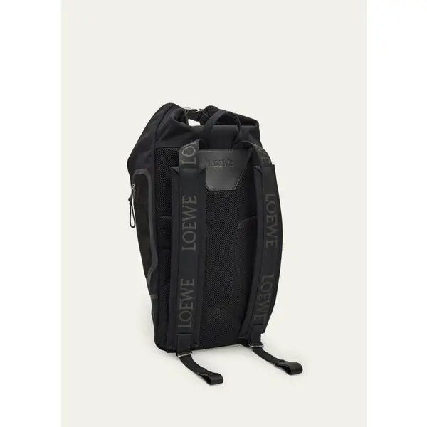 Loewe Flex Roll-top Canvas & Suede Backpack
