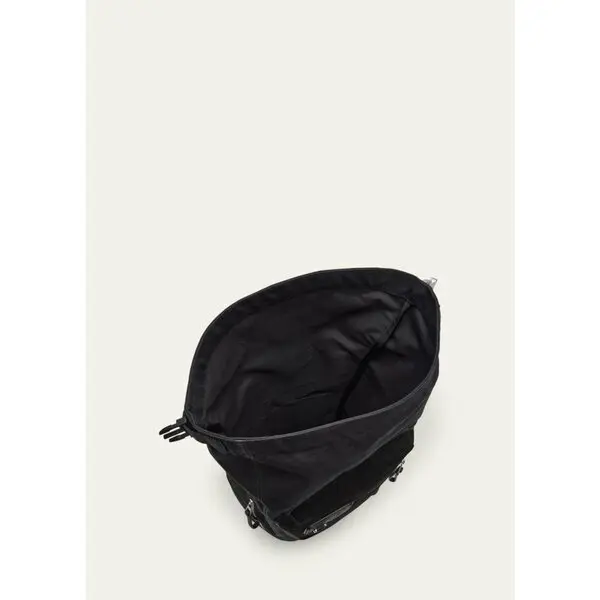 Loewe Flex Roll-top Canvas & Suede Backpack