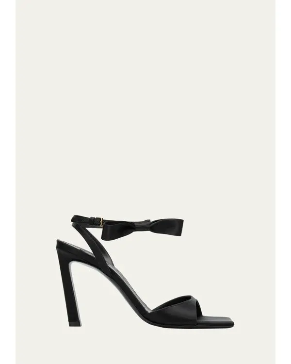 Givenchy 95mm Naked Satin Ankle-strap Sandals