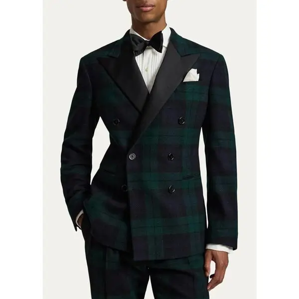 Polo Ralph Lauren Polo Tailored Fit Plaid Tuxedo Jacket
